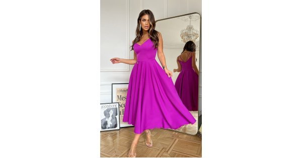 Rochie midi in clos bishop retro Fabiola - JojoFashion.ro