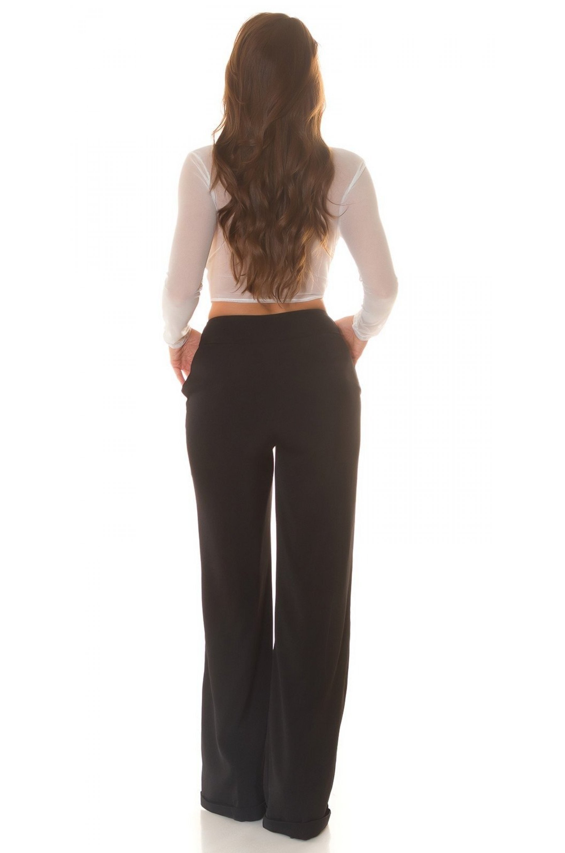 Crop top tip corset alb, cu maneca lunga si cupe soft, Ashton ...