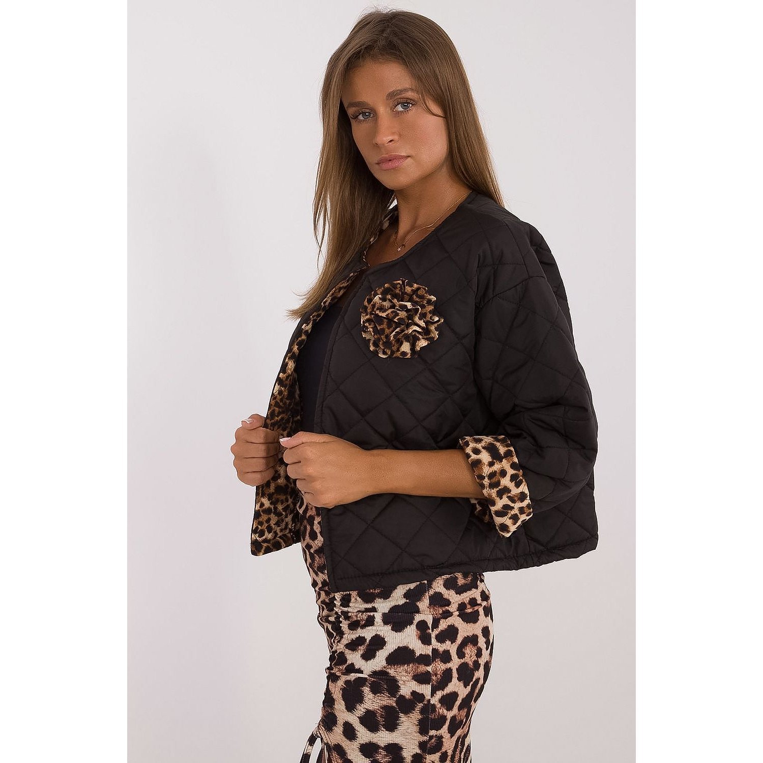 Geaca dama de toamna, matlasata, neagra, Sylvana3 - JojoFashion.ro