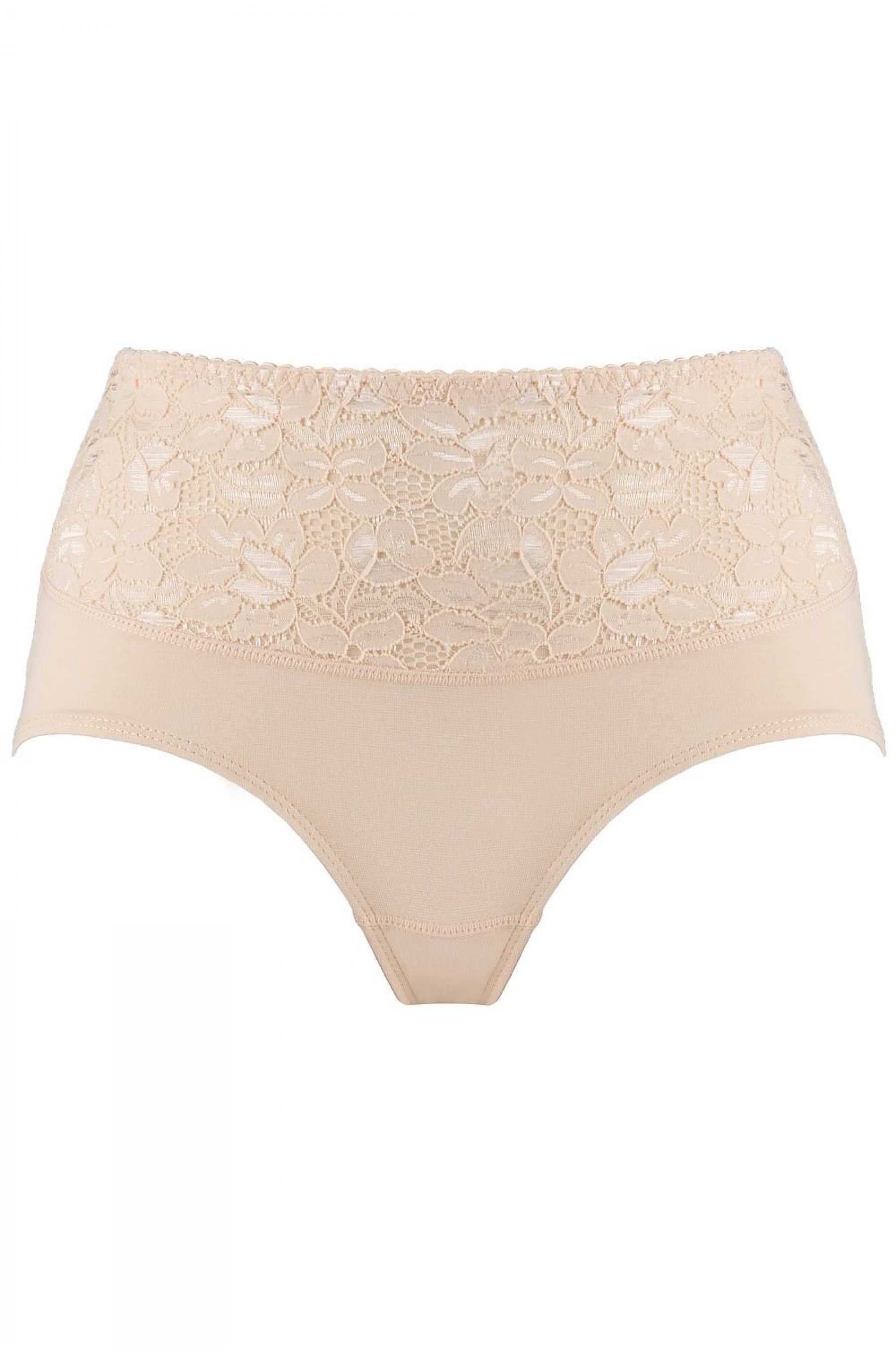 Chiloti modelatori Mitex, cu dantela, bej, cu talia inalta, Nella2 ...