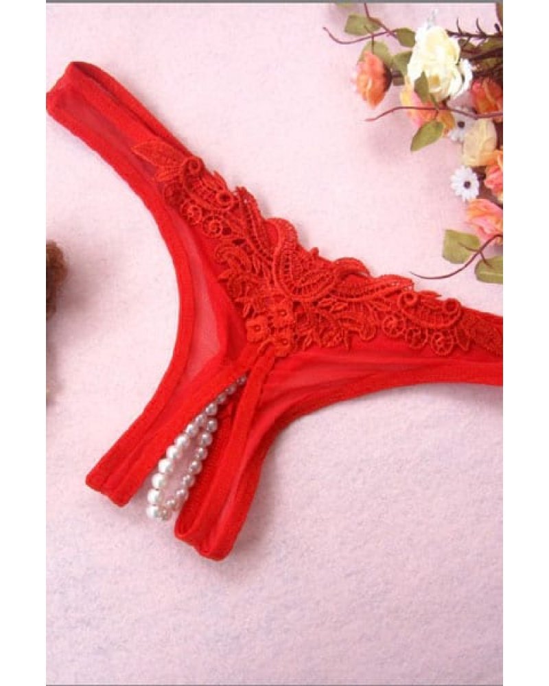 Chilot roz cu volanase din dantela si margele aplicate Ioana