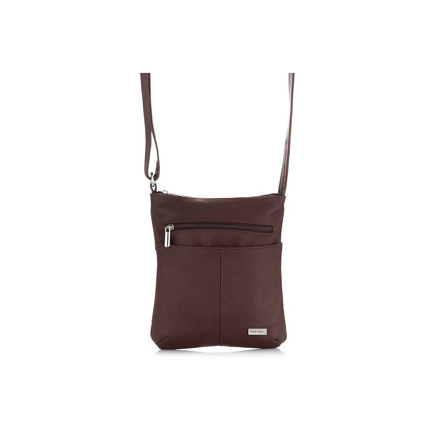 Geanta dama, tip postas, piele maro, Monica1 - JojoFashion.ro