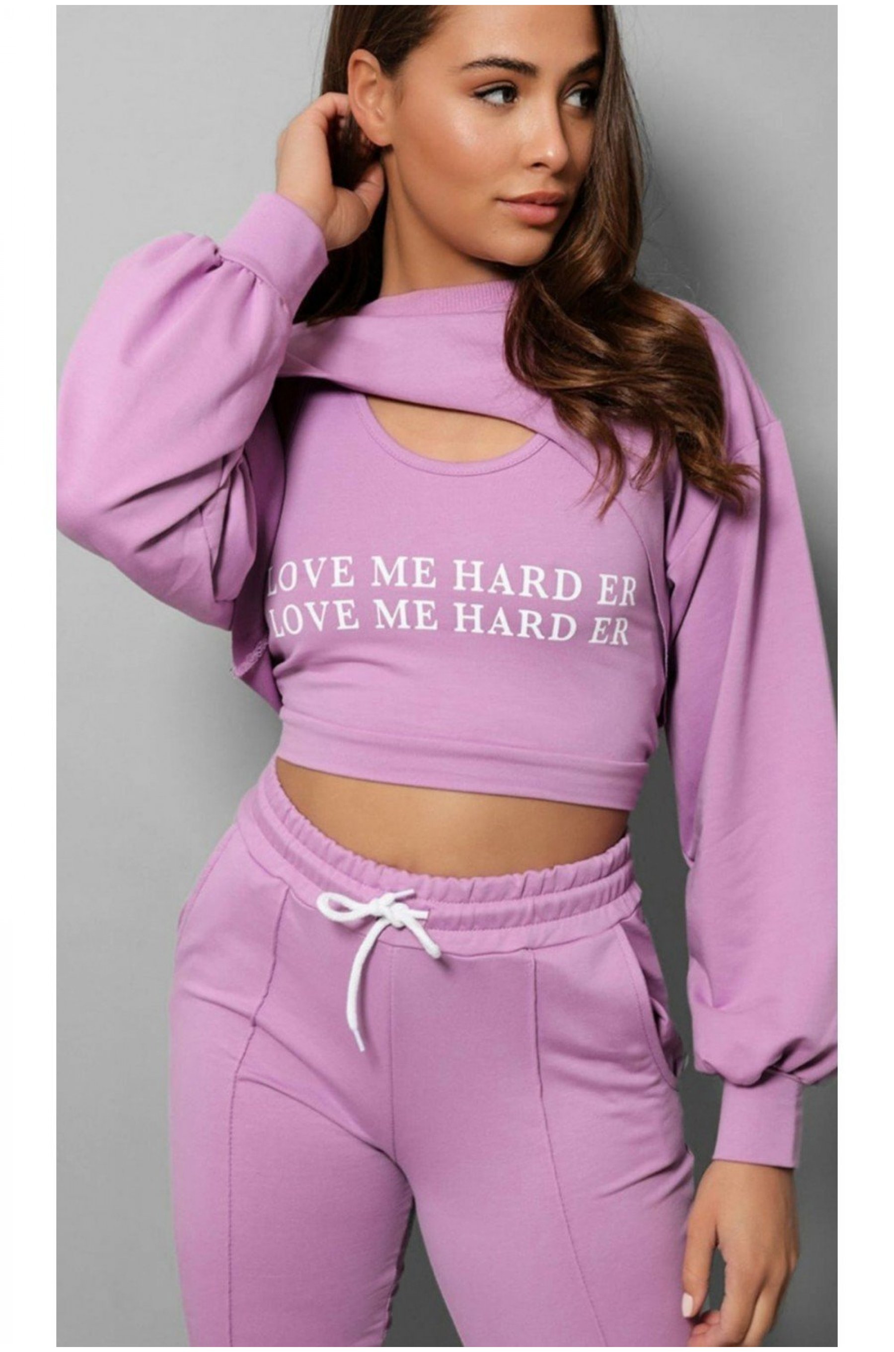 Trening sport dama mov 3 piese Iseul - JojoFashion.ro